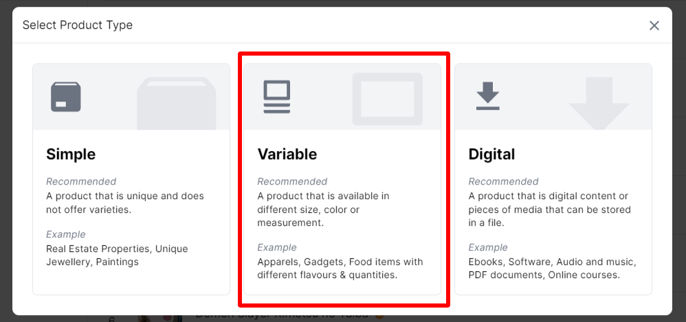 Variable Products Variable Products